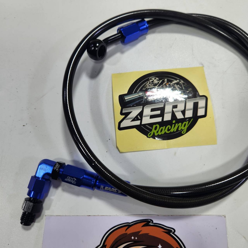 สายเบรค ZERN สีน้ำเงินตัดดำ หัว90 ความยาว 36 WAVE / DASH / LS/ TENA / MSLAZ / JR / TZR / NSR ...