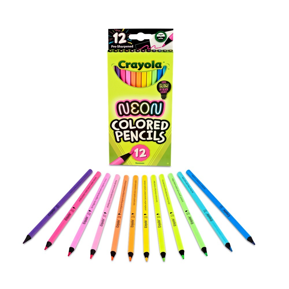 Crayola 12Ct Neon Colored Pencils เครโยล่า ดินสอสีนีออน 12สี 68-2119 ...