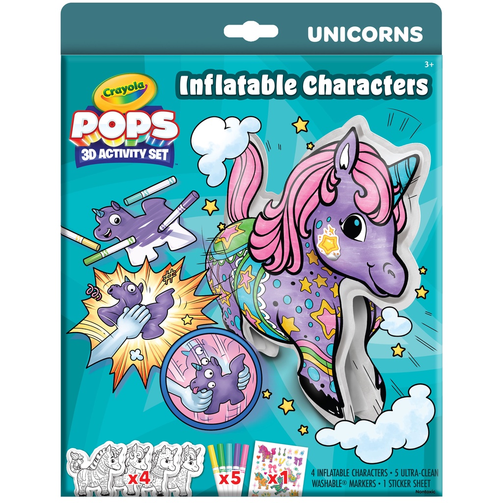 Crayola Pops 3D Unicorns Inflatable Activity Set เครโยล่า ป็อปส์ ยูนอค ...