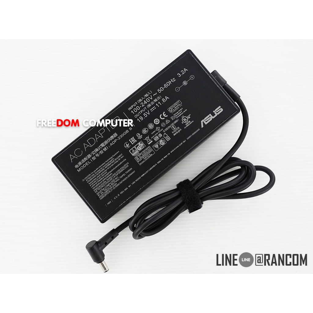 ADAPTER-NOTEBOOK สายชาร์จโน๊ตบุ๊คแท้ 19.5V/11.8A 230W หัวขนาด 6.0*3.7mm ADPATER Asus ROG Strix G ...