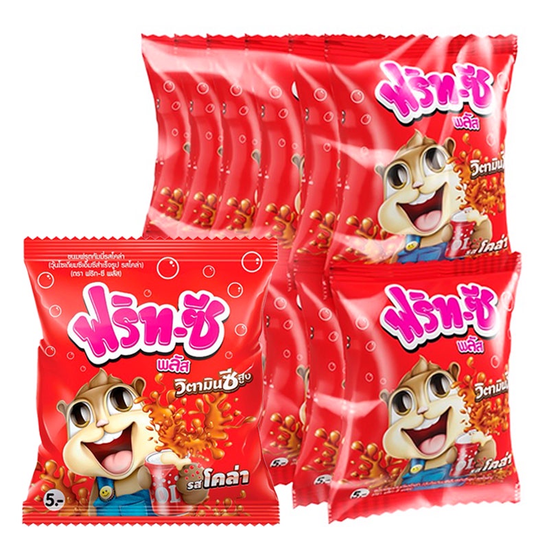 ฟริทซี พลัส เยลลี่ฟรุตกัมมี่ รสโคล่า 22 ก. x 12 FRIT-C Plus Gummy Cola Flavored 22 g x 12 ...