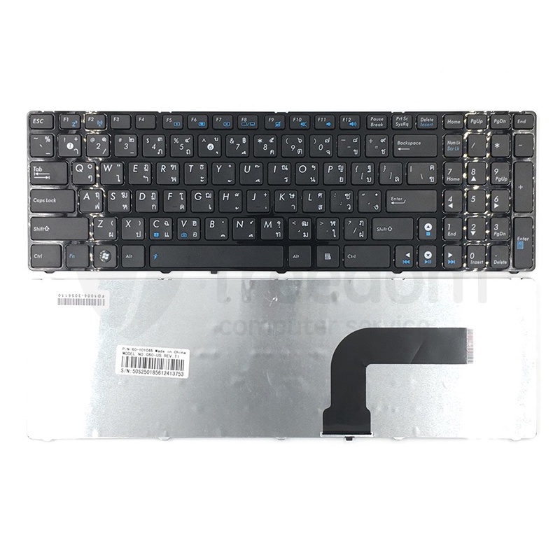 KEYBOARD คีย์บอร์ด Asus K52 N53 K53S N61V N60 N61J N61 Series (TH-US สี ...