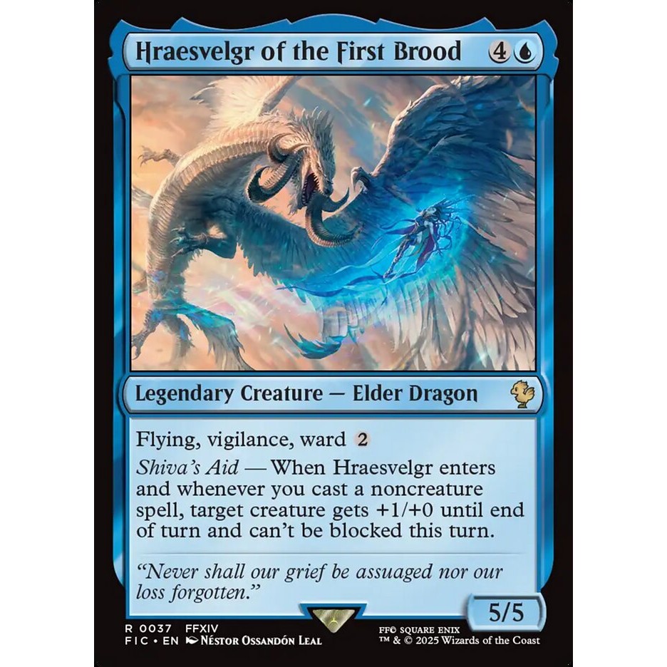 Hraesvelgr of the First Brood [Surge Foil] FIC Final Fantasy Commander ...
