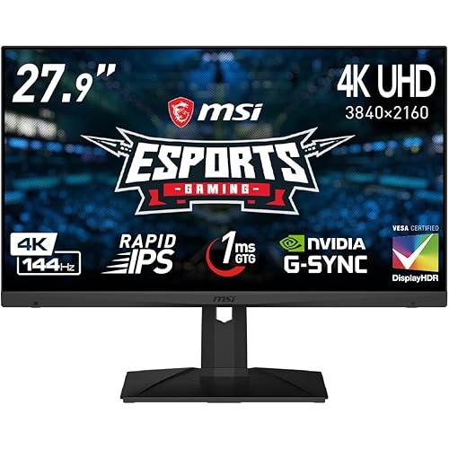 Msi Optix Mag281Urf Gaming Monitor Rapid Ips Panel Slim Bezel 4K Uhd/27 ...