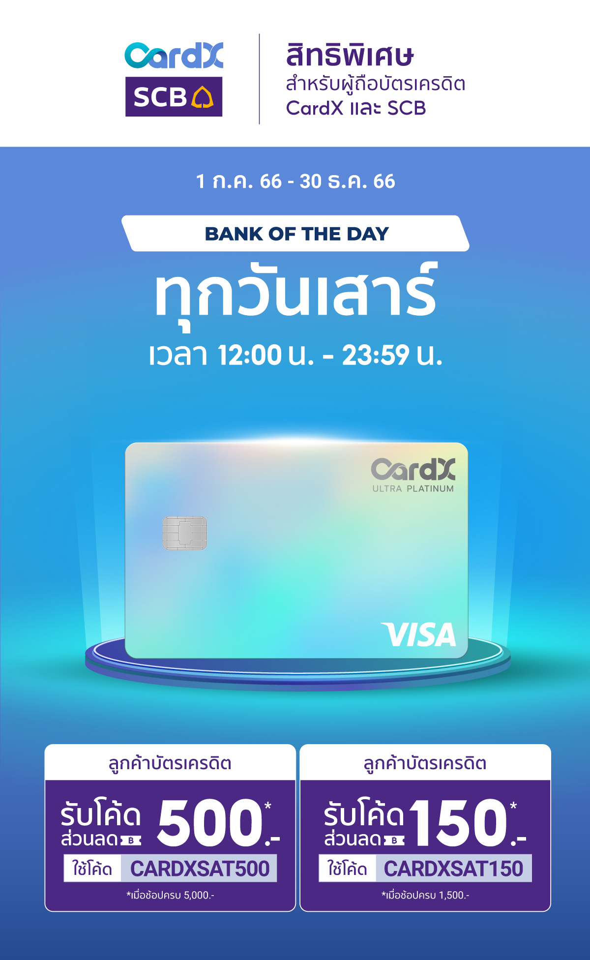 ผู้ถือบัตรเครดิต CardX และบัตรเครดิต SCB ทุกวันเสาร์ รับส่วนลดสูงสุด ...