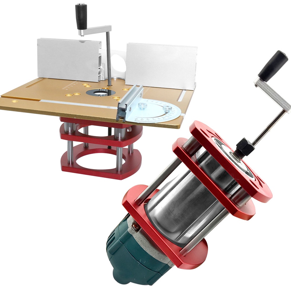 Router Lift System And Aluminum Router Table Insert Plate W/ Miter ...