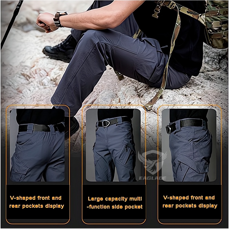 กางเกงคาร์โก้ผู้ชาย IX9/IX7 S-3XL กระเป๋าหลายช่อง กันน้ำ ทนต่อการขีดข่วน ทนต่อการฉีกขาด ทนต่อมีด ...