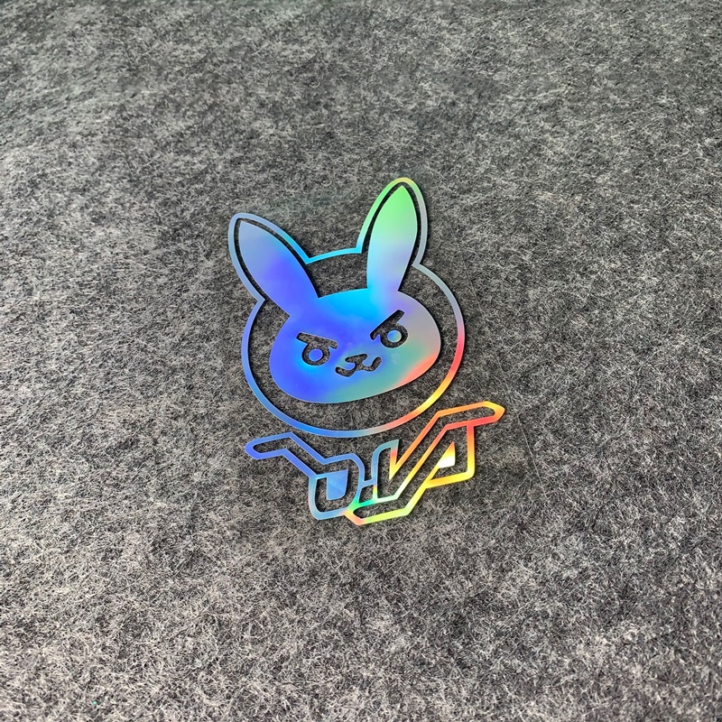 [P-A652] Hollow DVA Rabbit Avatar สติกเกอร์สะท้อนแสง Overwatch Hero สติ ...