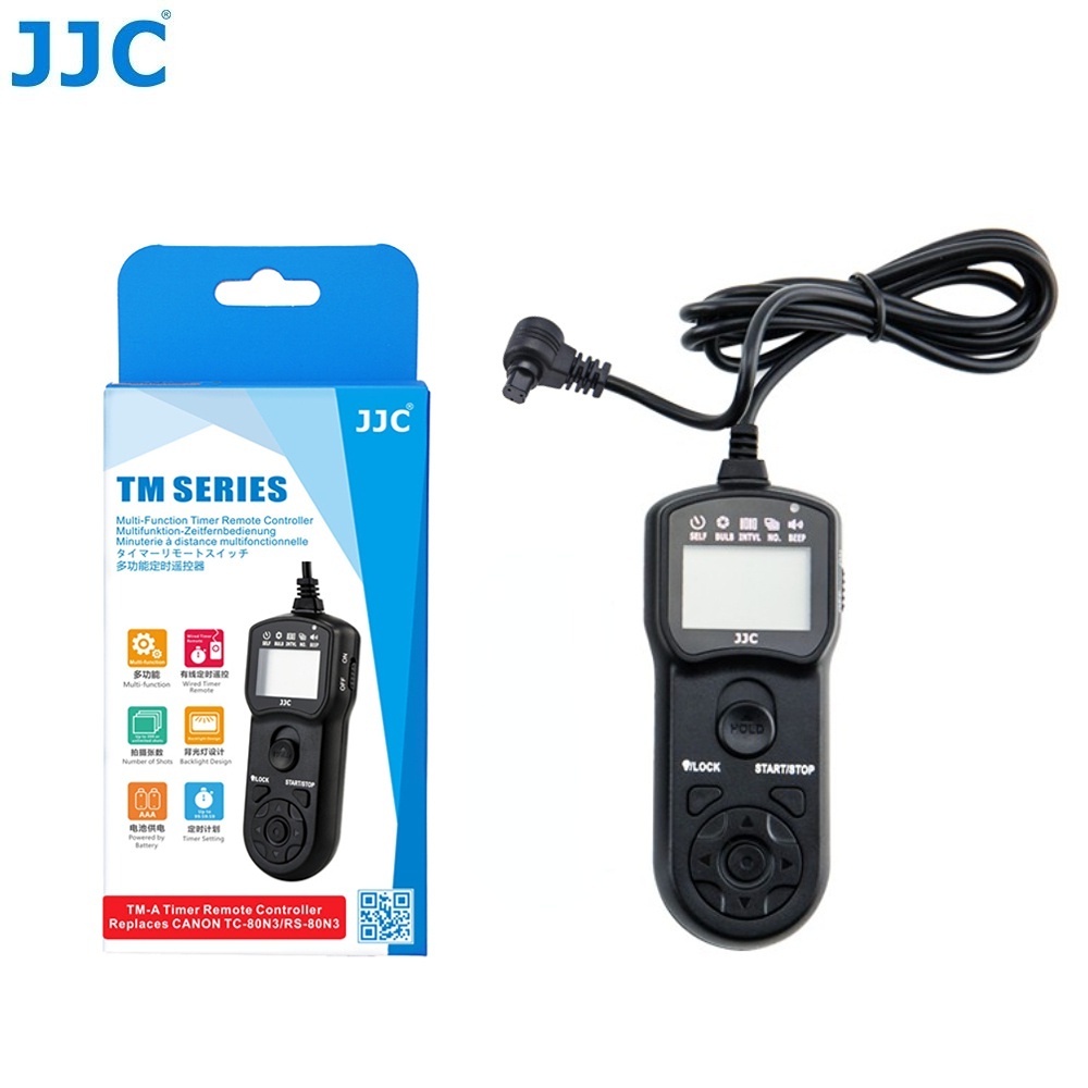 JJC TM-A เครื่องตั้งเวลารีโมทคอนโทรลมัลติฟังก์ชั่น เปลี่ยน RS-80N3/TC ...