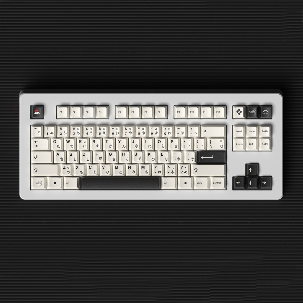 [JKDK] Black And White Japanese Minimalist Keycap Cherry Profile PBT ...
