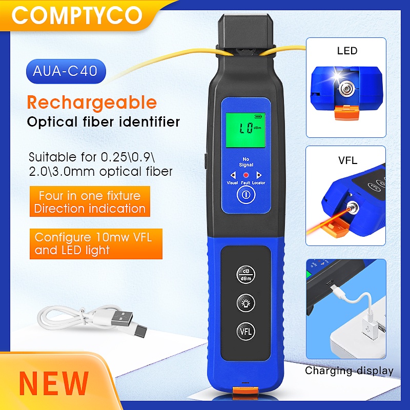 Comptyco AUA-C40 เครื่องทดสอบสัญญาณไฟเบอร์ออปติคอล 800-1700nm พร้อมตัว ...