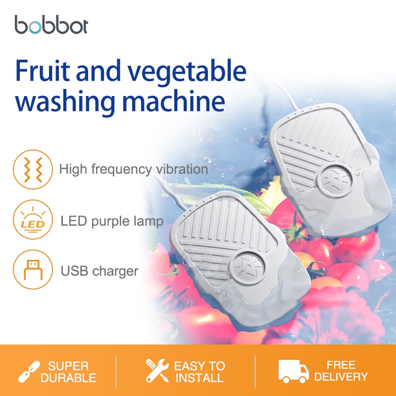 Bobbot เครื่องสั่นสะเทือน อเนกประสงค์ ขนาดเล็ก แบบพกพา สําหรับล้างผัก และผลไม้ | Shopee Thailand