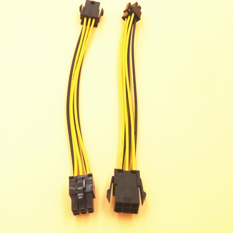 6p สายไฟต่อขยาย 6p 6p การ์ดจอ สายไฟต่อขยาย 6Pin สายเคเบิลอะแดปเตอร์ขยาย ...