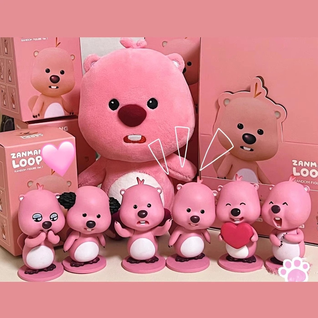 ตุ๊กตาฟิกเกอร์ zanmang loopy Ruby Mystery Box สีชมพู สไตล์เกาหลี 11.4 ...