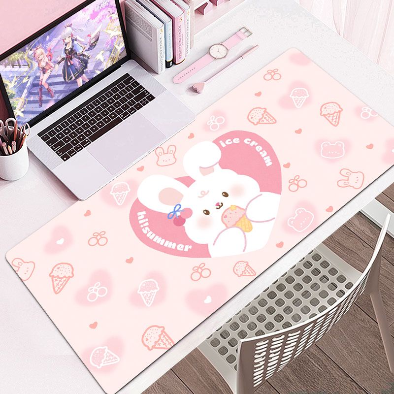 แผ่นรองเมาส์คอมพิวเตอร์ขนาดใหญ่หนาปุ่มลัดการ์ตูนสํานักงานแป้นพิมพ์แผ่น ...