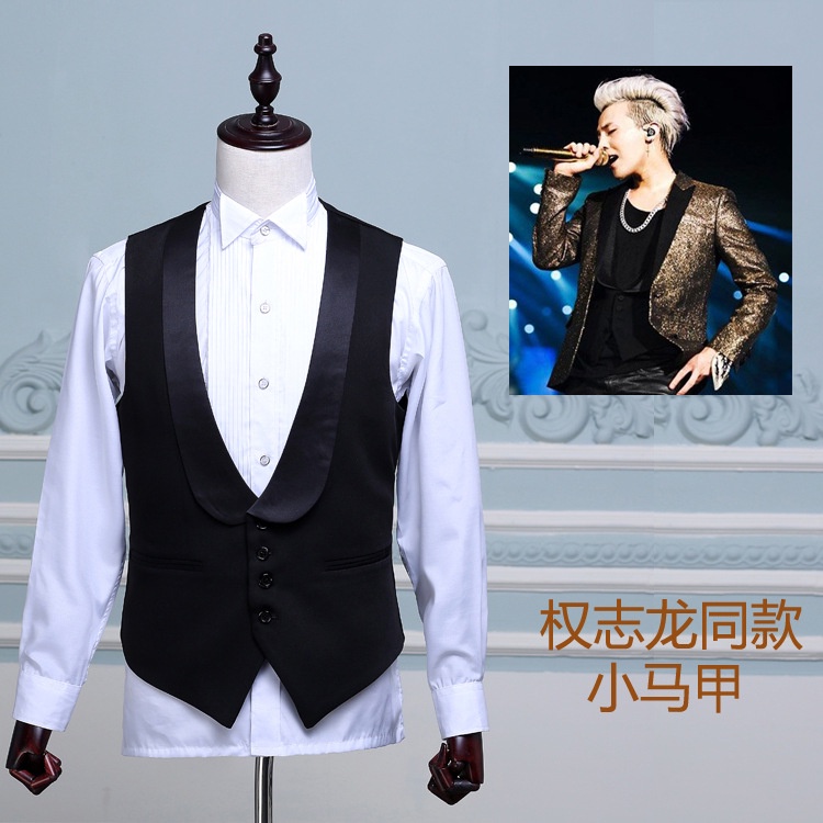 G Gwan Zhilong เสื้อกั๊ก สีเขียว สําหรับผู้ชาย ใส่แสดงบนเวที พิธีขึ้น ...