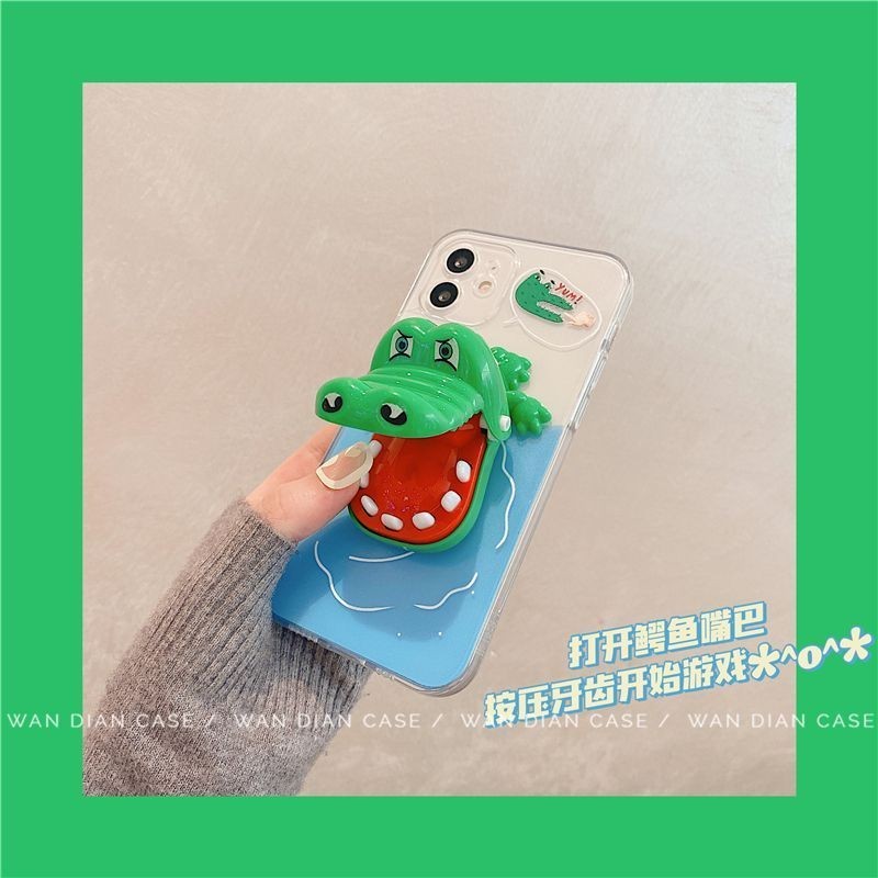 ใหม่ ขายดี ของเล่นจระเข้กัดนิ้วมือ สําหรับ iPhone 1112131415 Pro Max ...