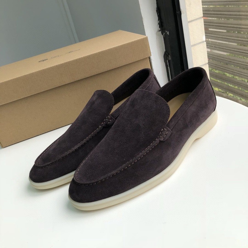 [คลังสินค้าพร้อมของแท้] Pure Original loro * piana Suede Couple Shoes ...