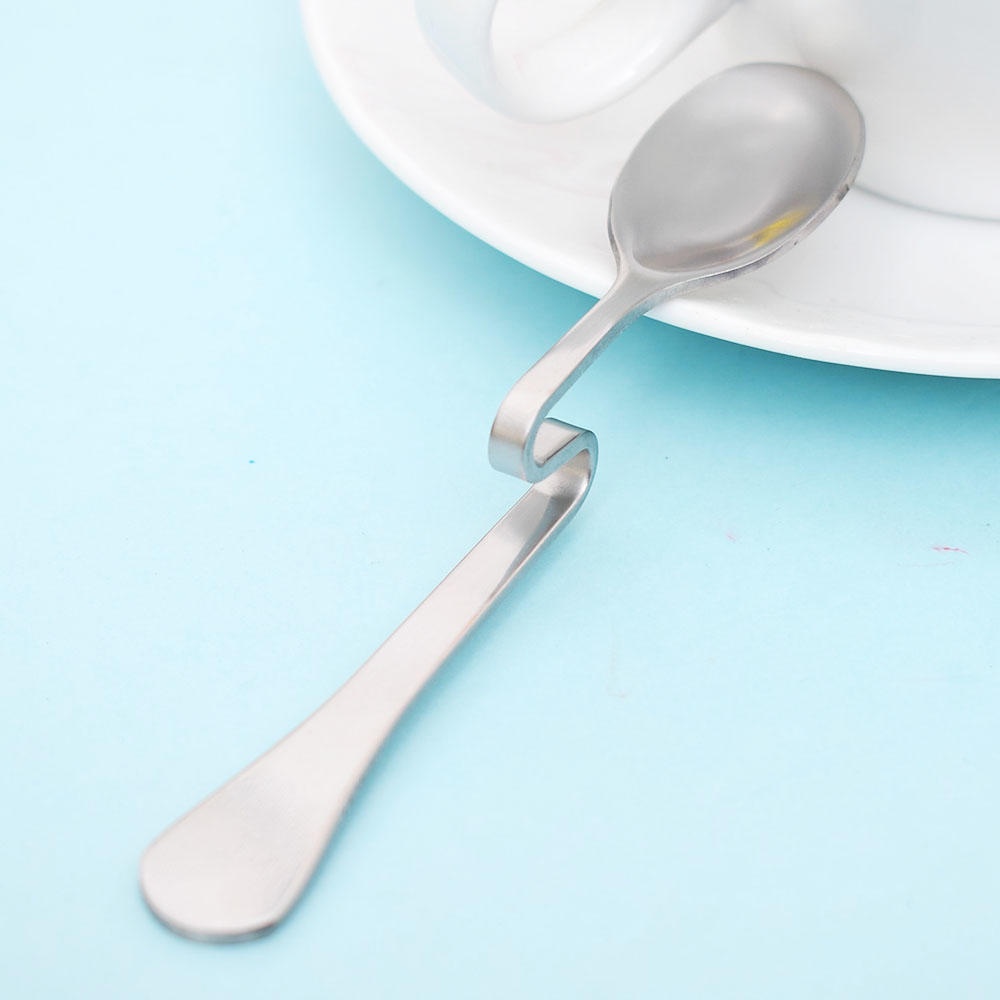 Cute Unique Curved Hanging Tea Coffee Spoon Drink Condiment Teaspoon ...