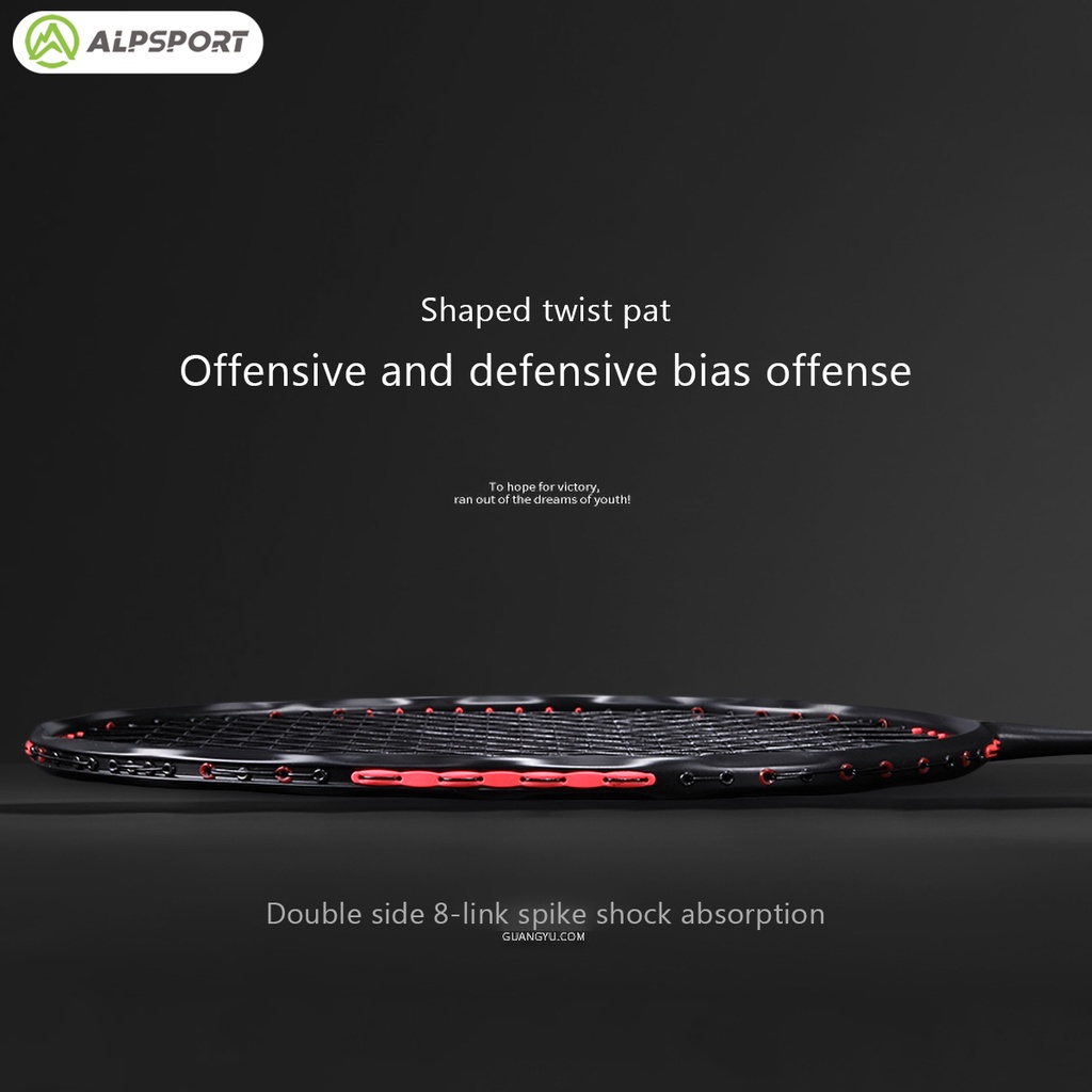 Alp MH-V5 ไม้แบดมินตัน คาร์บอนไฟเบอร์ 5U 75 กรัม 30 ปอนด์ 100% สีม่วง ...