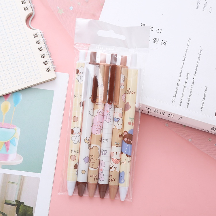 [Colorfulshop ] Aihao Black Gel Ink Pen Quick Drying Ballpoint Pen หลาย ...