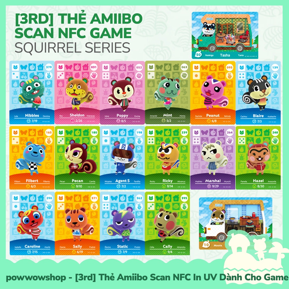 [ คลังสินค ้ าพร ้ อม VN - Express ] การ ์ ด Amiibo Scan NFC Squirrel ...
