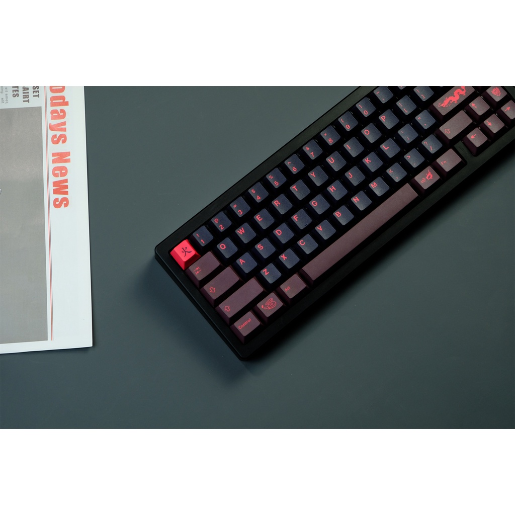 ปุ่มกด GMK Red Dragon, 129 คีย์ PBT ปุ่มกด โปรไฟล์เชอร์รี่ DYE-SUB ปุ่ม ...