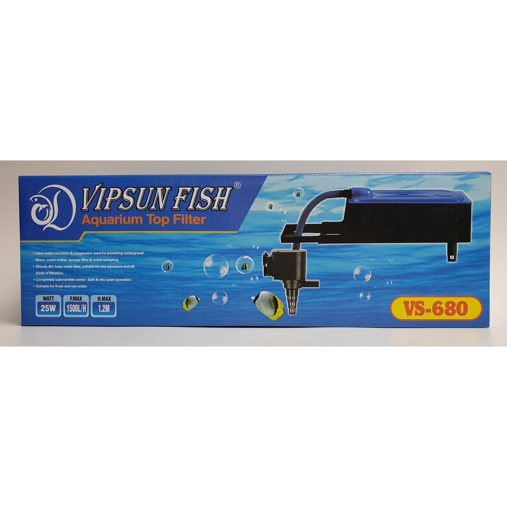 เครื่องกรองน้ําตู้ปลา Vipsun - VS680 (25W, 1500L/H) | Shopee Thailand