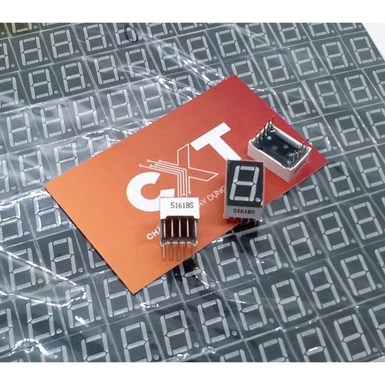 7-segment LED 0.56 นิ้ว 1 เบอร์ไฟ สีแดงคอมมอน 5161BS | Shopee Thailand