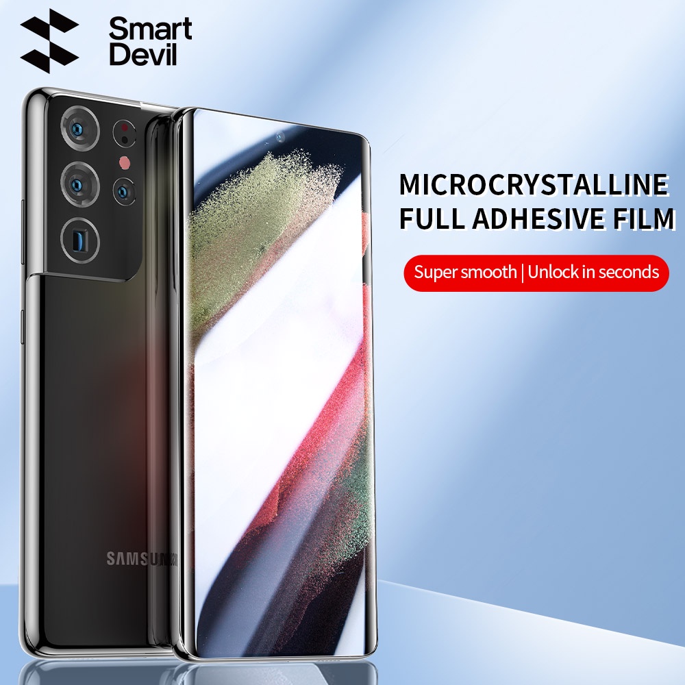 SmartDevil ฟิล์มกระจกนิรภัยกันรอยหน้าจอ กันแสง UV เต็มจอ ใสมาก เป็นส่วนตัว สําหรับ Samsung S22 ...