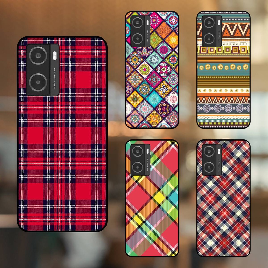 เคสโทรศัพท์ Oppo A77s ขอบดําและลายผ้าโบรเคดสีสันสดใส | Shopee Thailand