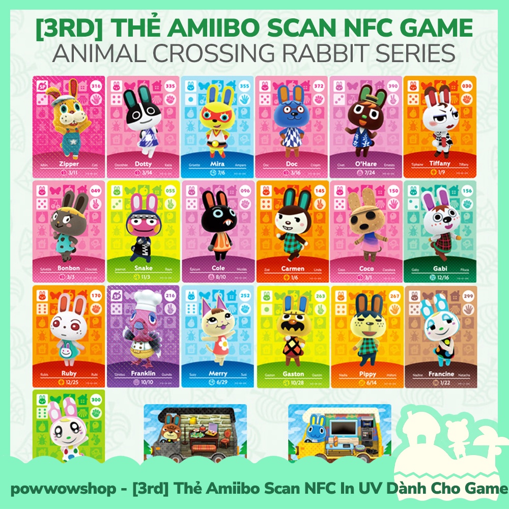 [มีจําหน่ายในเวียดนาม - Express] การ์ด Amiibo ที่ 3 สแกน NFC Rabbit ...