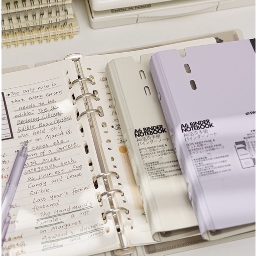 Ohaya A5/A6/A7 สมุดโน๊ตใบหลวม 6 ห่วง Binder รวบรวมหนังสือ | Shopee Thailand