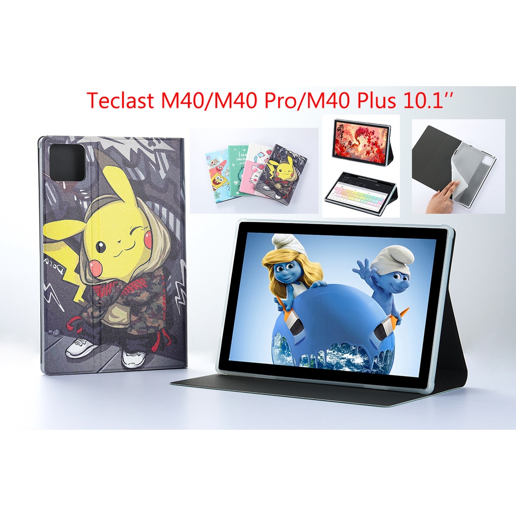 การ์ตูนทาสีหนัง Flap สําหรับ Teclast P20HD M40 P20 HD ฝาครอบหนัง PU Teclast แท็บเล็ต PC M40 Pro ...