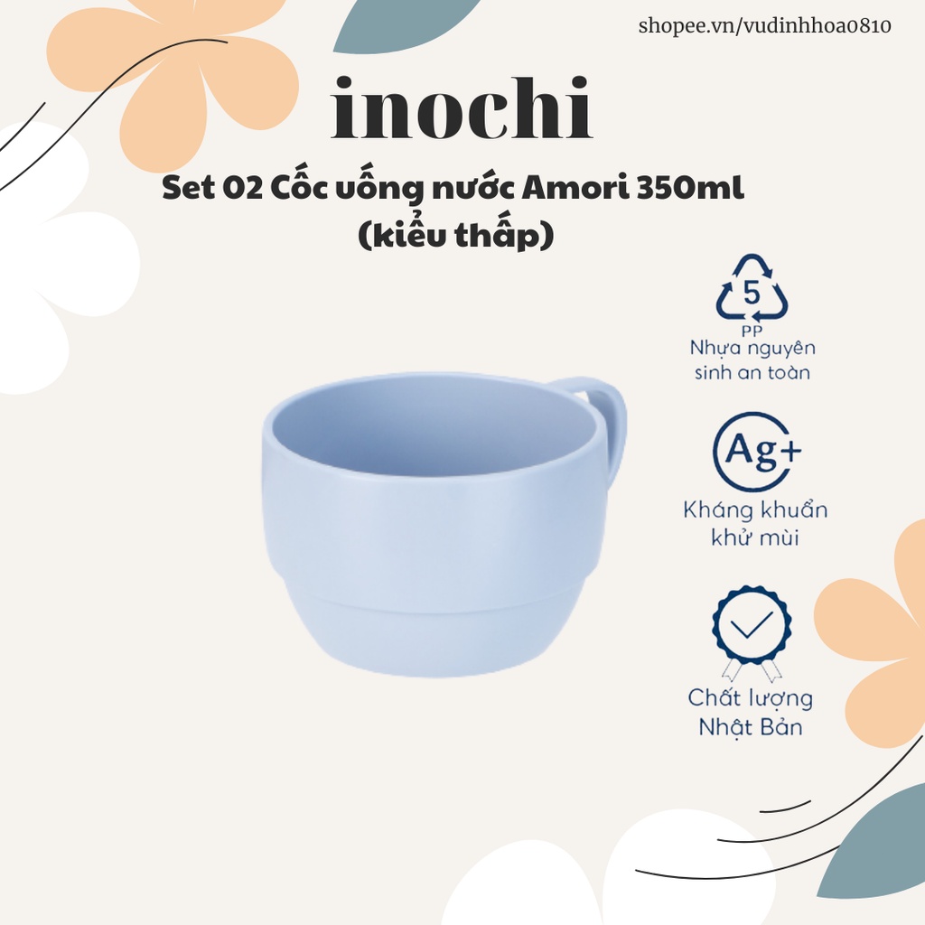 Combo of 02 Inochi Drinking Cups 350ml - ทรงเตี้ย | Shopee Thailand