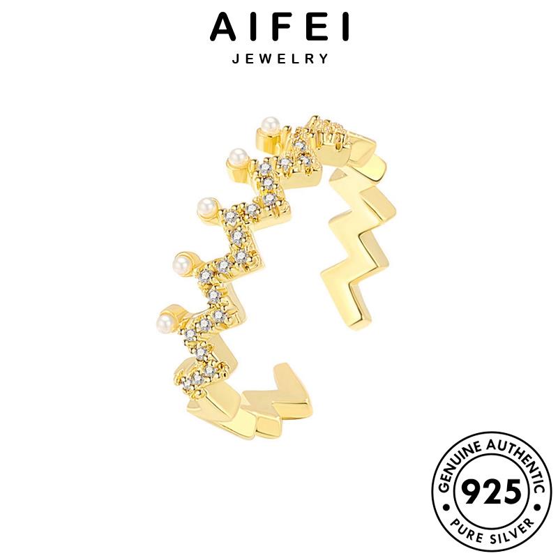 Aifei เครื่องประดับ Silver Moissanite เพชร 925 แหวนผู้หญิง Original ...