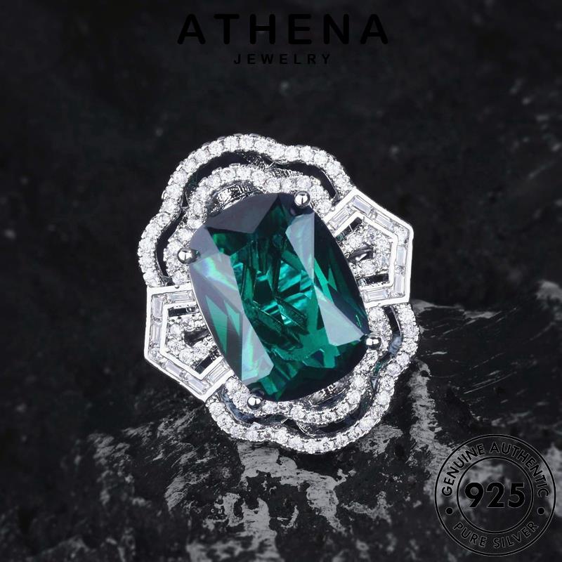 ATHENA JEWELRY มรกต เครื่องประดับ เกาหลี ต้นฉบับ แฟชั่น 925 แหวน เงิน ...