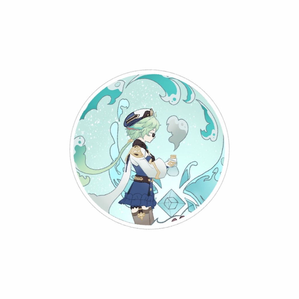Yuanshen Genshin ที่รองแก้วอะคริลิค แบบสองชั้น ลายการ์ตูนอนิเมะ Game ...