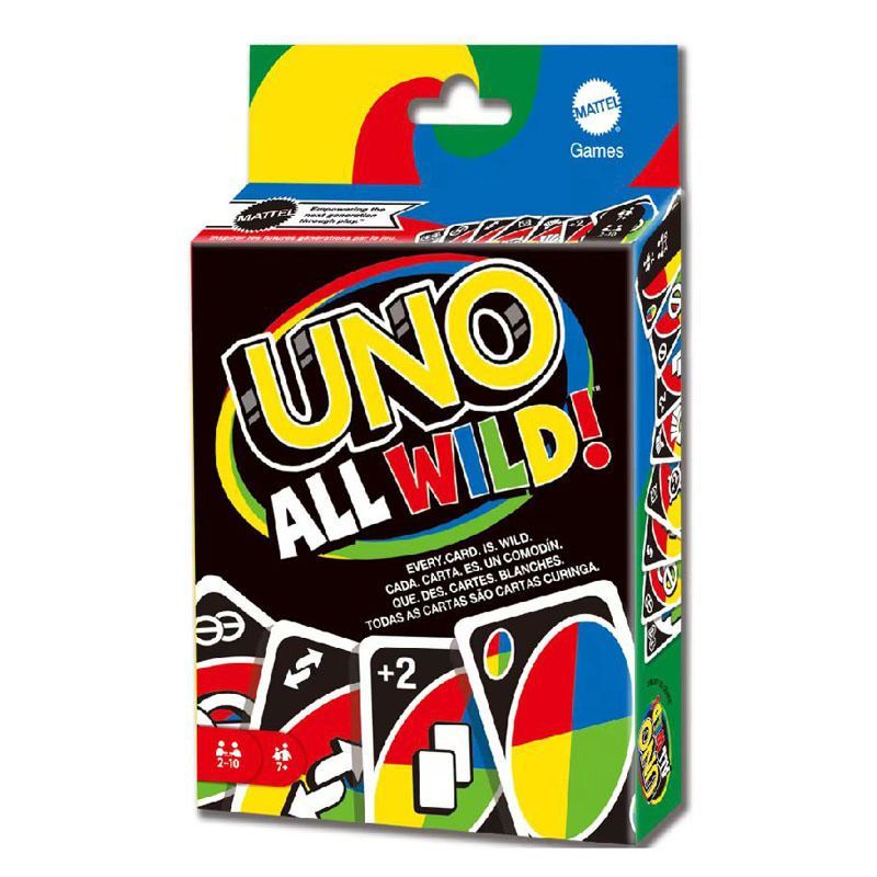 Uno All Wild Card Game Wild UNO การ์ดเกมกระดาน สีดํา ทิศทางการ์ดสากล ...