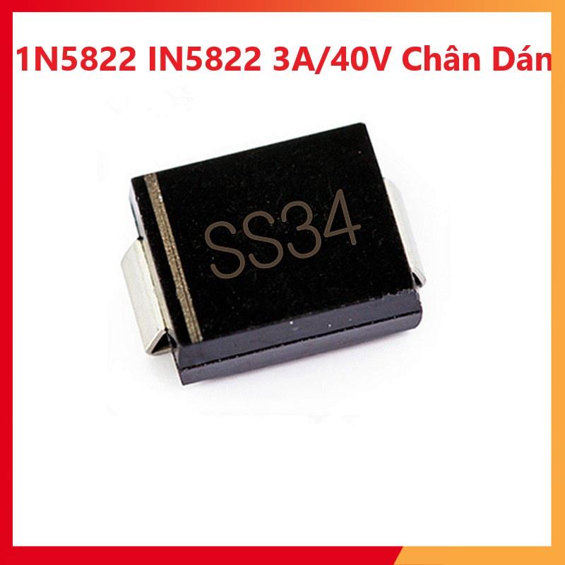 แพ็คเกจ 5 SS34 - Schottky Diode 1N5822 IN5822 3A/40V Pin, Pin - คุณภาพ ...