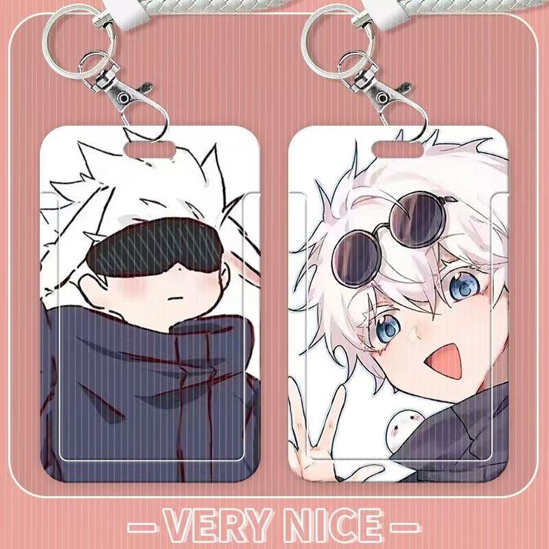 สะกดต่อสู้ Jujutsu Kaisen Gojo Go ผู้ถือบัตรสไลด์บัตรวิทยาเขต ID Card ...