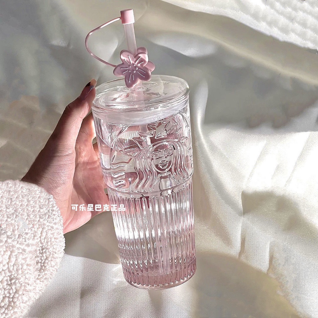 ★Ins Cup Starbucks Style Cup 2023 Cherry Blossom Pink Gradient Peach ...