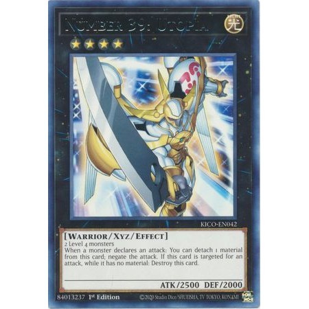 [ การ์ด Yugioh ของแท้ ] หมายเลข 39: Utopia - KICO-EN042 - Rare 1st ...