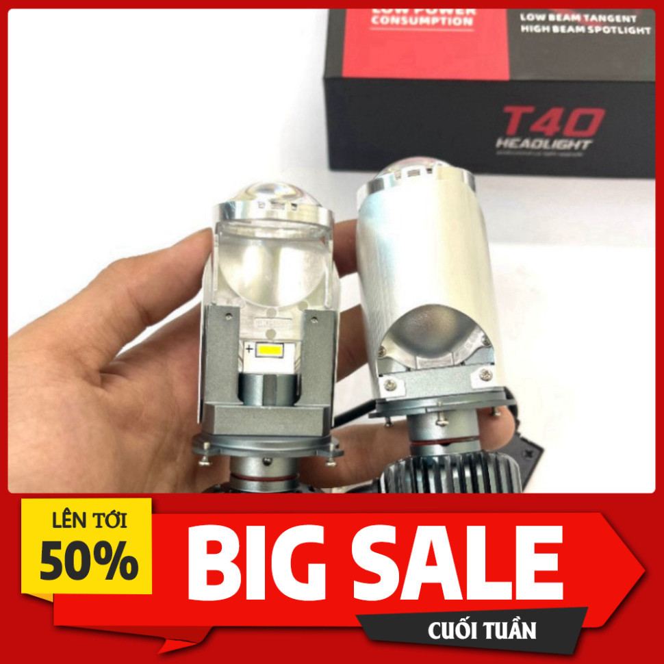 Mini T40 65W ไฟหน้า Led ทรงกลม Bi-S พร้อมฐาน H4 สําหรับรถยนต์และรถ ...