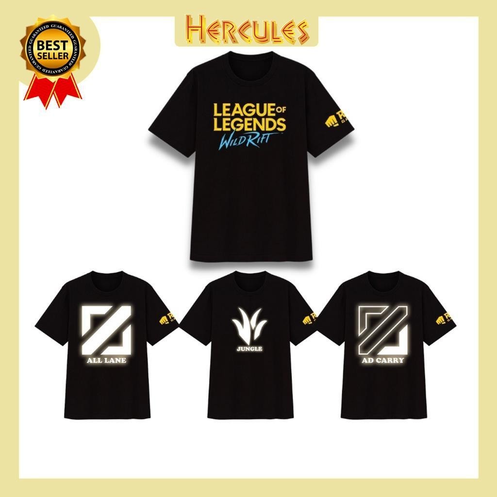 League of Legends LOL Wild Rift Logo เสื้อยืดสําหรับเล่นเกม unisex แขน ...