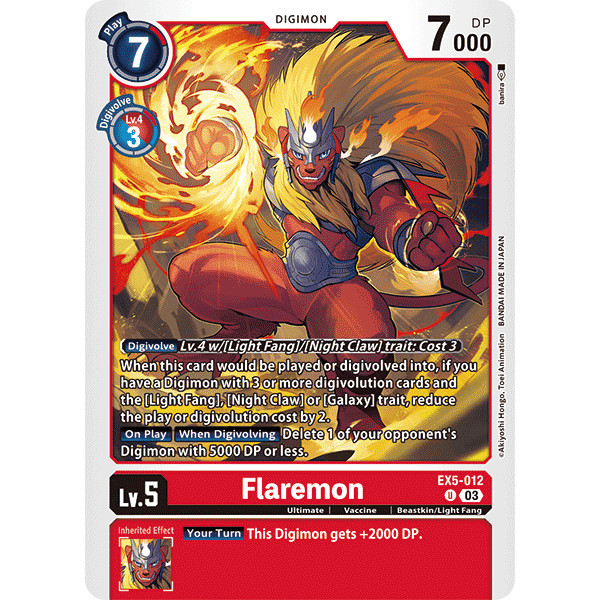 Digimon Card EX5-012 - Flaremon - Digimon - Uncommon | Shopee Thailand