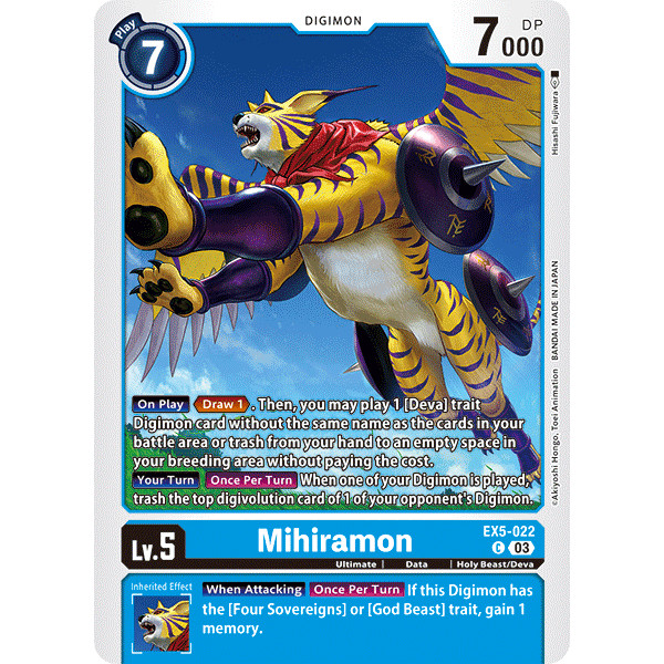 Digimon Card EX5-172 - Mihiramon - Digimon - Common | Shopee Thailand