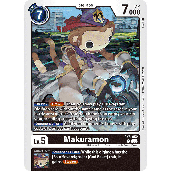 Digimon Card EX5-052 - Muramon - Digimon - Common | Shopee Thailand