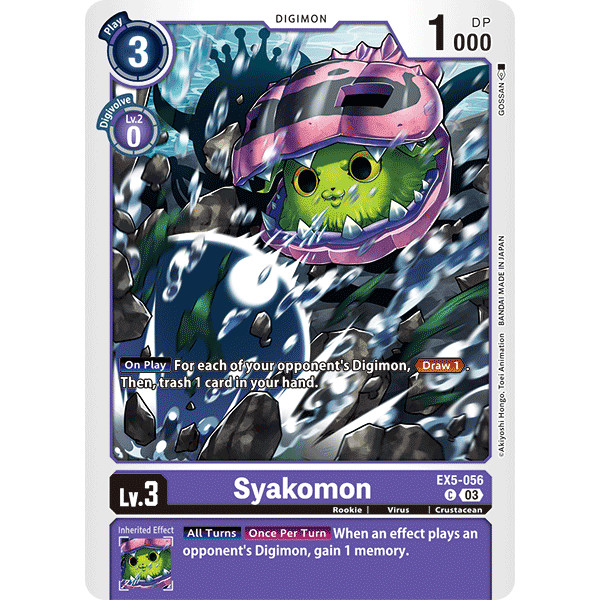 Digimon Card EX5-556 - Syakomon - Digimon - Common | Shopee Thailand