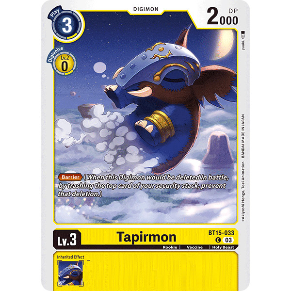 Digimon Card BT15-033 - Tapirmon - Digimon - Common | Shopee Thailand